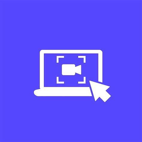 Premium Vector Screen Recording In Laptop Vector Icon