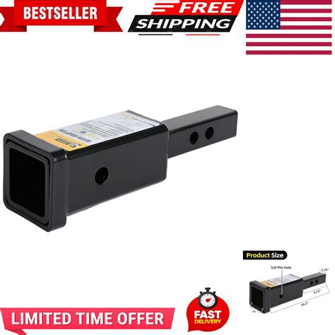 70032 1 14 Inch To 2 Inch Trailer Hitch Receiver Adapter Extension