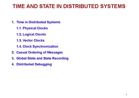 5time And State In Distributed Systems Time And State In Distributed