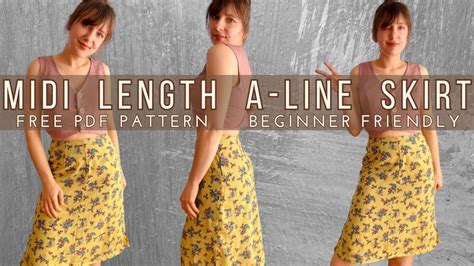 Diy Midi Length A Line Skirt With A Zipper And Slits A Step By Step