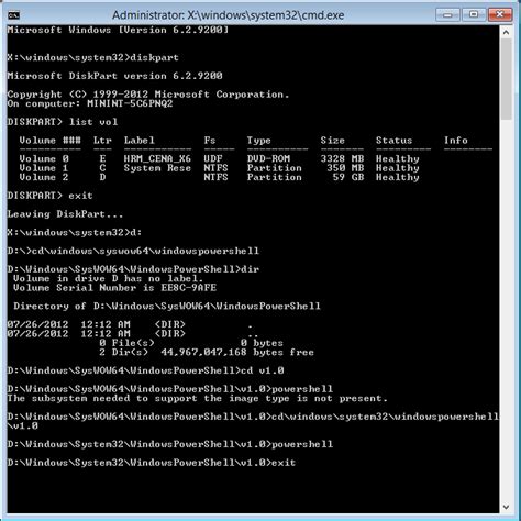 can powershell be used within the windows recovery environment super