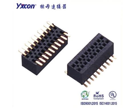 Pitch 0 8mm Female Header Connector Dual Rows 11 Pin SMT U Type Terminal