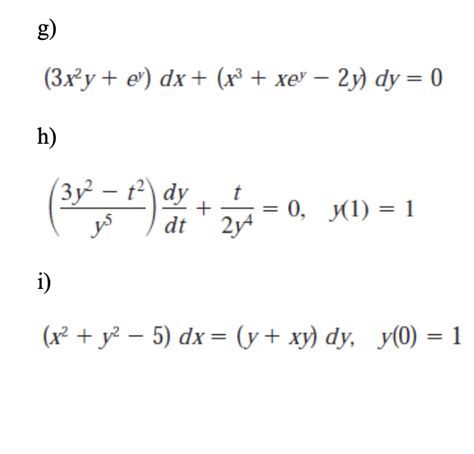 Solved VI Classify And Solve The Following Differential Chegg