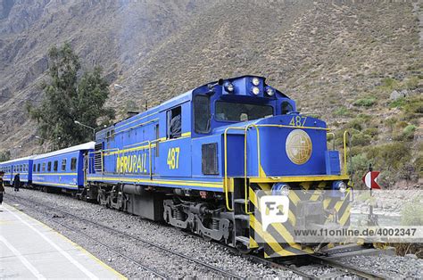 Anden-Eisenbahn-Station, Ollantaytambo, am Weg zum Machu Picchu, Peru ...