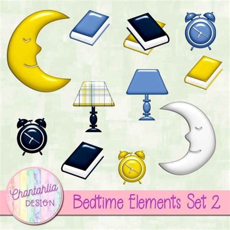 Free Design Elements Clipart In A Bedtime Theme Match Them With The