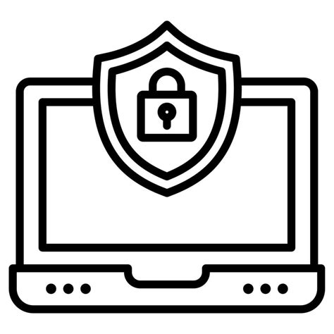 It Security Icon Line Vector Illustration 40552793 Vector Art At Vecteezy