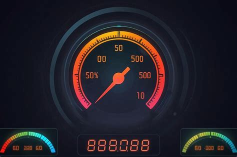 Speedometer Internet Speed Level Indicator Vector Design Speed Graphic