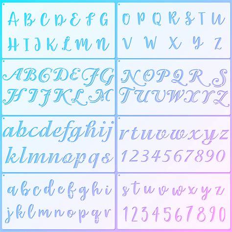 Printable Cursive Letter Stencils