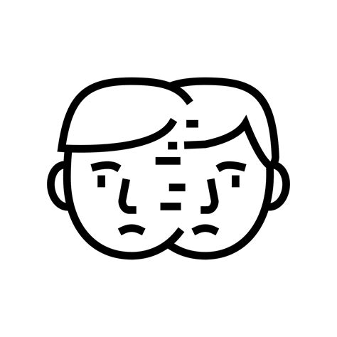 Difficulty Paying Attention Focusing On Tasks Or Remembering Line Icon Vector Illustration