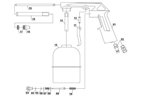 Einhell Air Compressor Accessory Spray Gun W Suction Can