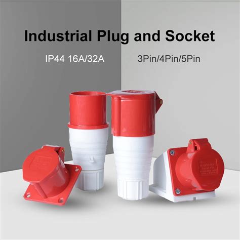 Electric Male Female Plug Industrial Plug Socket 16a 32a Ip44 380 415v