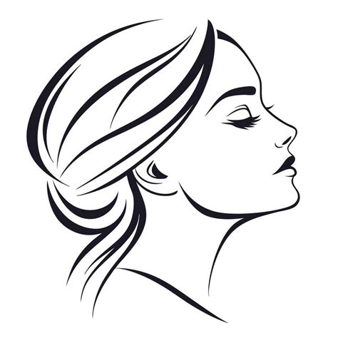 Side Profile Woman Face Drawing