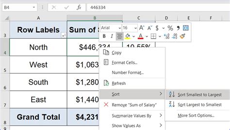 How To Sort Pivot Table Excelnotes