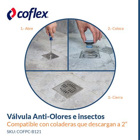 Válvula Anti Olores Para Coladera Con Descarga A 2” Coflex Pc B121