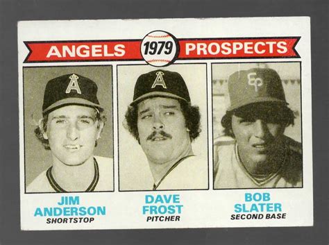 1979 Topps Angels Prospects Jim Anderson Dave Frost Bob Slater