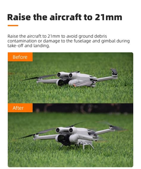 Dji Mini 3 Pro 드론용 랜딩 기어 퀵 릴리스 높이 확장기 긴 다리 풋 스탠드 짐벌 보호 장치 액세서리 Rcdrone