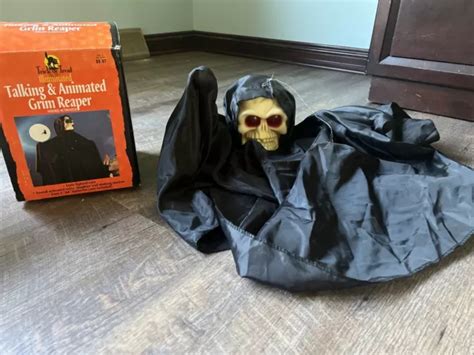 Vintage Gemmy Talking And Animated Grim Reaper Animated Halloween Prop Rare £27 36 Picclick Uk