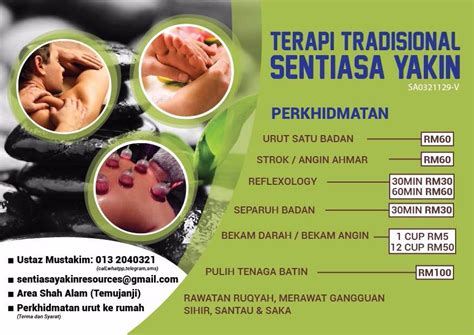 Ustazz Mustakim Terapi Urut Tradisional Area Shah Alam