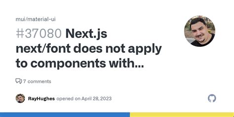 Next Js Next Font Does Not Apply To Components With Presentation Role Issue Mui