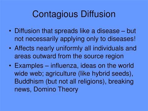 Contagious Diffusion