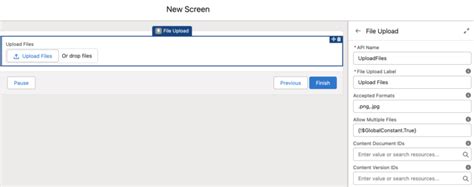 How To Upload Files Using Screen Flow Salesforce Time
