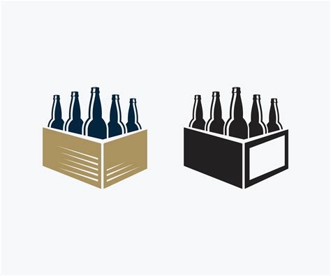 Crate With Beer Bottles Icon Vector Template 21564294 Vector Art At Vecteezy
