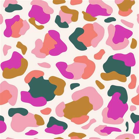 Colorful Spots Bright Leopard Pattern Animal Print Vector Seamless