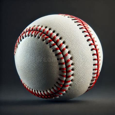 Artistic Depiction Of A Baseball In White Leather With Red Seams Great