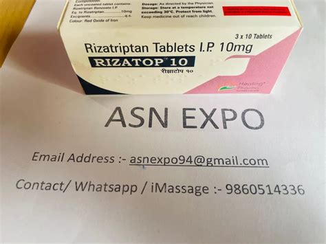 Rizatriptan 10 Mg Tablets At ₹ 190stripe Rizatriptan Benzoate Tablet
