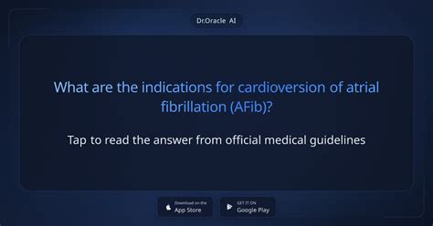 What Are The Indications For Cardioversion Of Atrial Fibrillation Afib