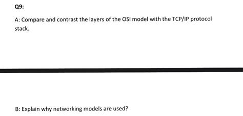 Solved Q9 A Compare And Contrast The Layers Of The OSI Chegg Com