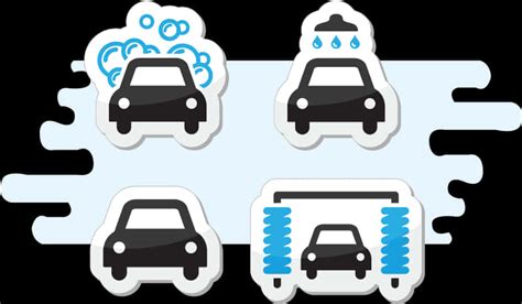 Download Car Wash Process Vector Illustration