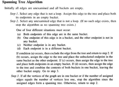 Nning Tree Algorithm Ially All Edges Are Unexamined Chegg Com