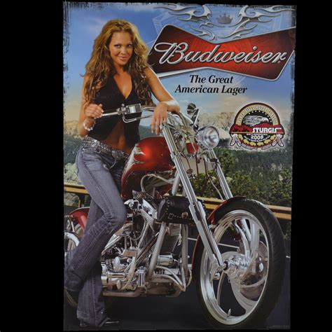 Budweiser Biker Babe 2008 America Bike Weeks Custom Chopper Motorcycle
