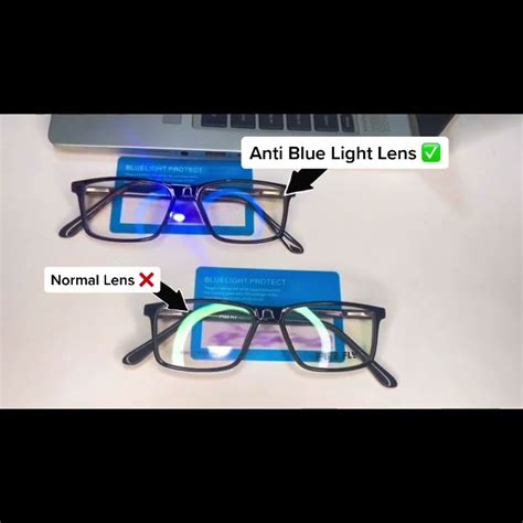 Eye Glasses Normal Lens Vs Anti Blue Light Lens Compare Video Youtube