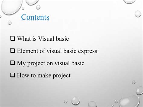 Visual Basics Express Project Ppt