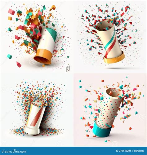 3d Party Popper Stock Illustration Illustration Of Poppers 273143281