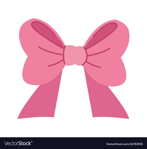Pink Ribbon Bow Royalty Free Vector Image Vectorstock