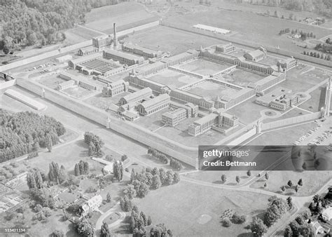 Aerial View Taken In 1969 Of Attica State Prison Where Rioting