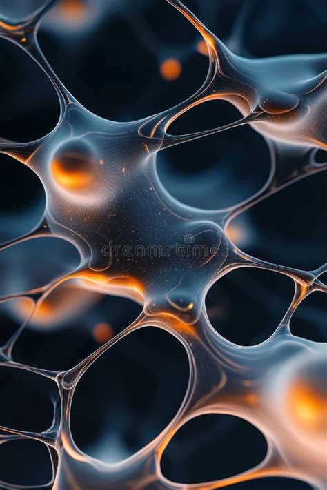 Abstract Neural Networks Concept Interconnected Nodes Glow Within