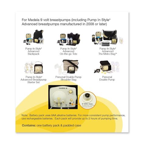 Medela Battery Pack For 9 Volt Pump In Style Advanced Breast Pump