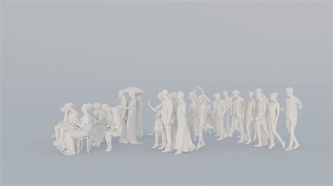 16 Ele2 Summer Casu1 Sittele Sitting People Scans Man Woman 3d Model 3d