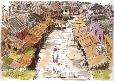 《千与千寻》分镜头 概念图 场景图（收藏） 宫崎骏