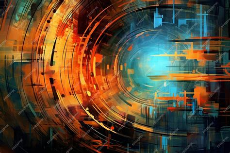 Premium Ai Image Electronic Abstract Background Machine