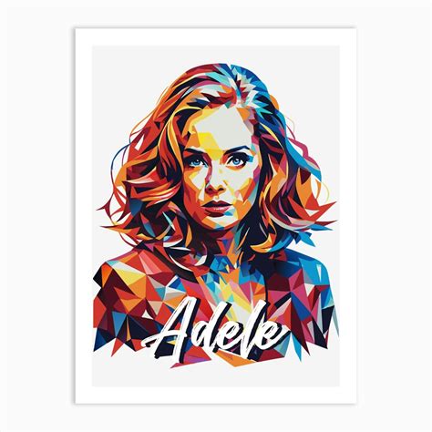 Adele 01 Portrait Music Wpap Pop Art Art Print By Vectorartnesia Fy