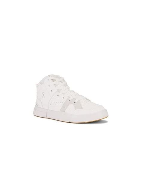 On Shoes The Roger Clubhouse Mid Sneaker In White Lyst Uk