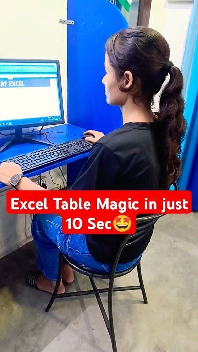 Excel Table Magic In Just 10 Sec 😍🔥 Excel Exceltips Sirfexcel Youtube