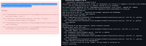 Keyerror This App Has Encountered An Error The Original Error Message Is Redacted To Prevent