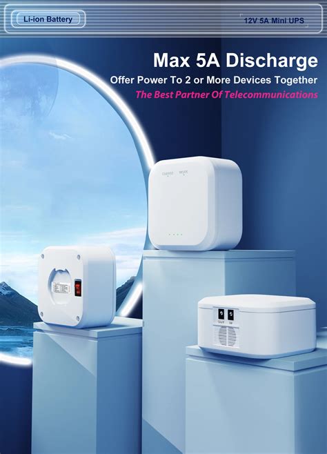 12v 5a Mini Ups Uninterruptible Power Supply 444wh12000mah Lifepo4