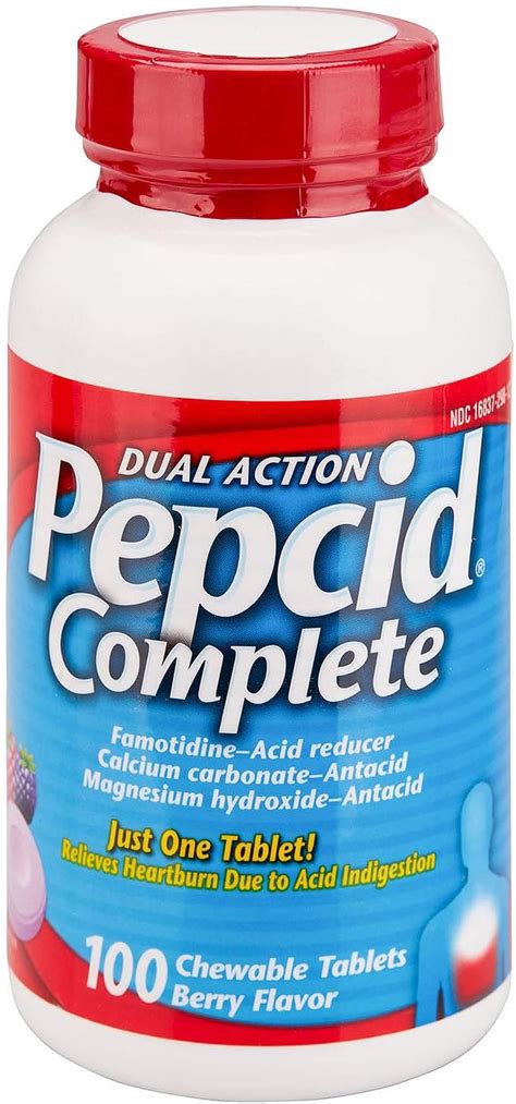Pepcid Complete Dual Action Chewable Tablets Berry Flavor